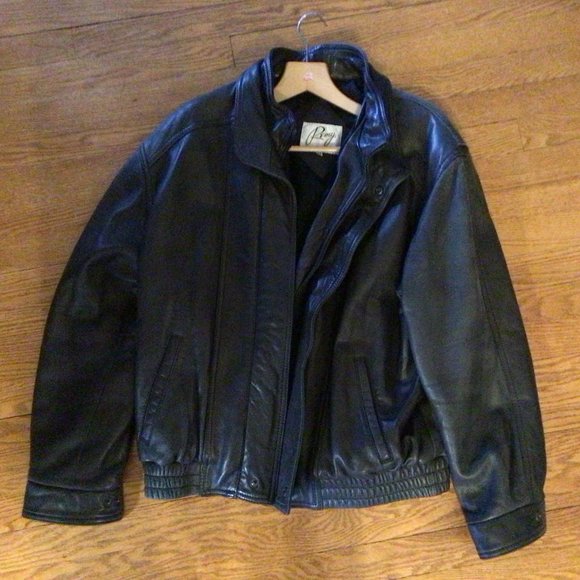 Remy Leather | Jackets & Coats | Remy Leather Double Collar Bomber ...